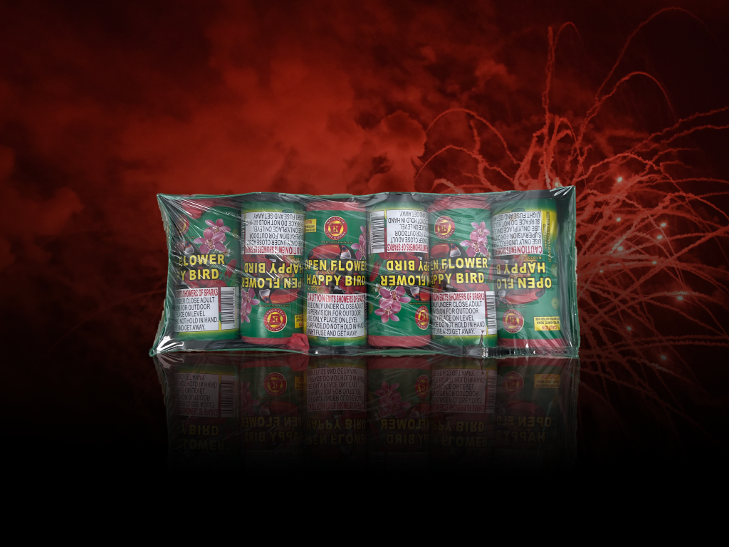 Open Flower Happy Bird - Keystone Fireworks Tents